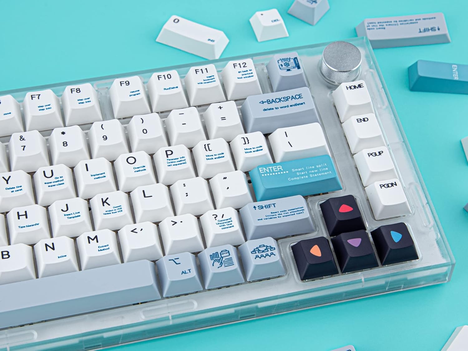 Buy Custom Keycaps 128 Keys Keycap Kit PBT Keycaps Set ANSI Layout ...