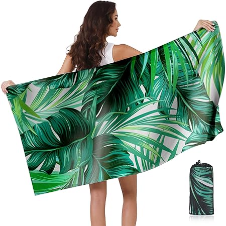 Mikrofaser Strandtuch, Sandfreie, Schnell Trocknende und Leichte ...