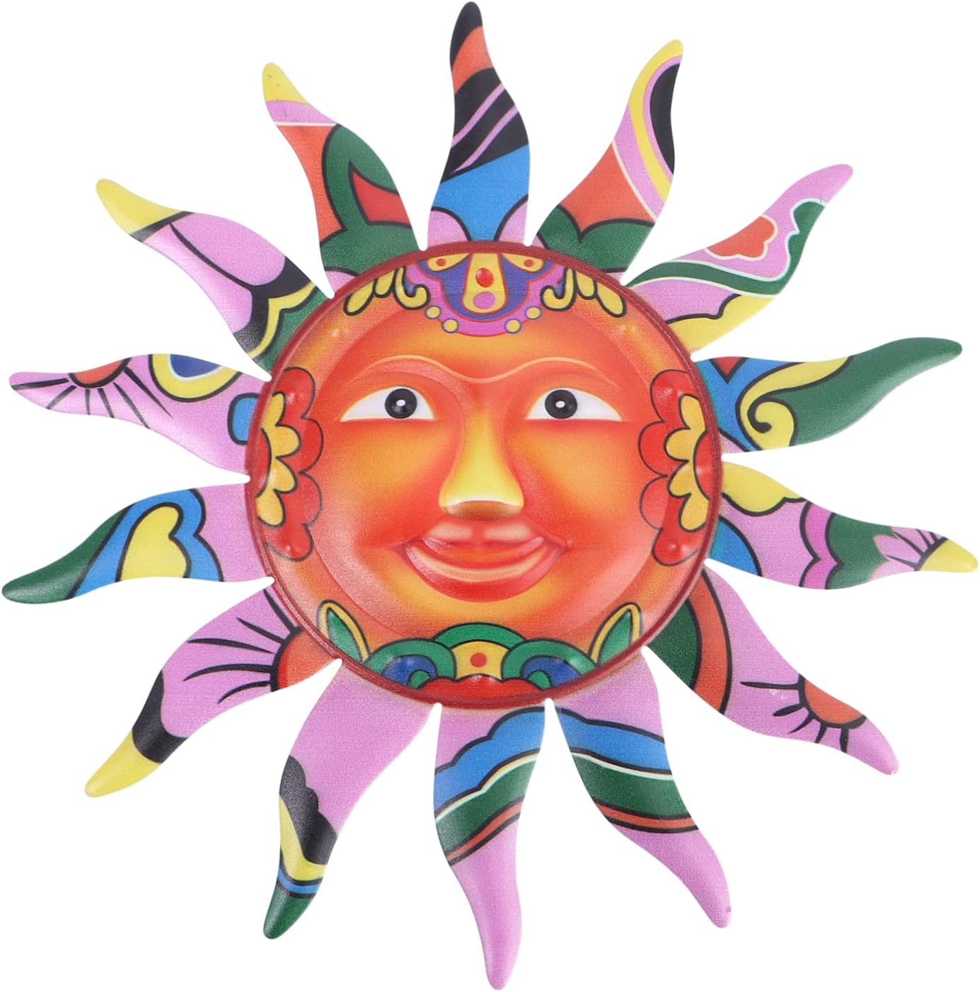 Amazon.com: BESTOYARD 1pc Sun Wall Hanging Outdoor Sign Metal Wall Art ...
