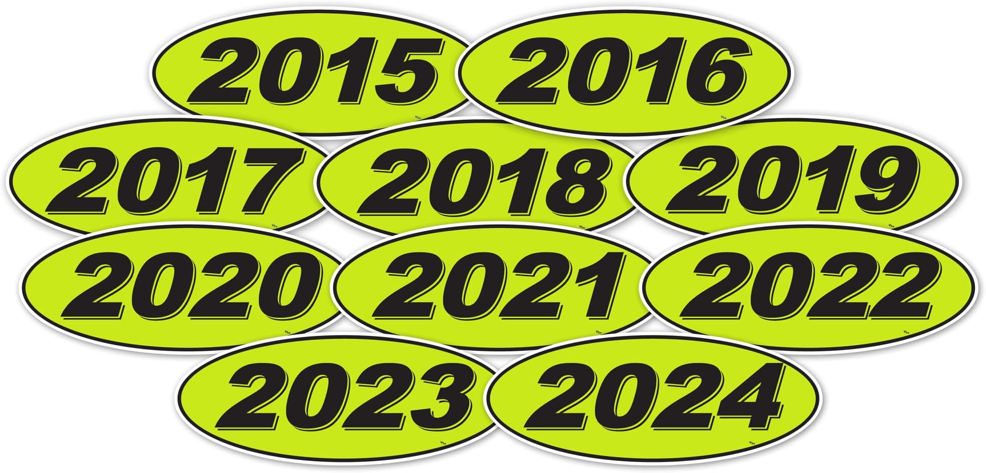Amazon.com: Oval Model Years Window Stickers - Multi-Year Pack (Black ...