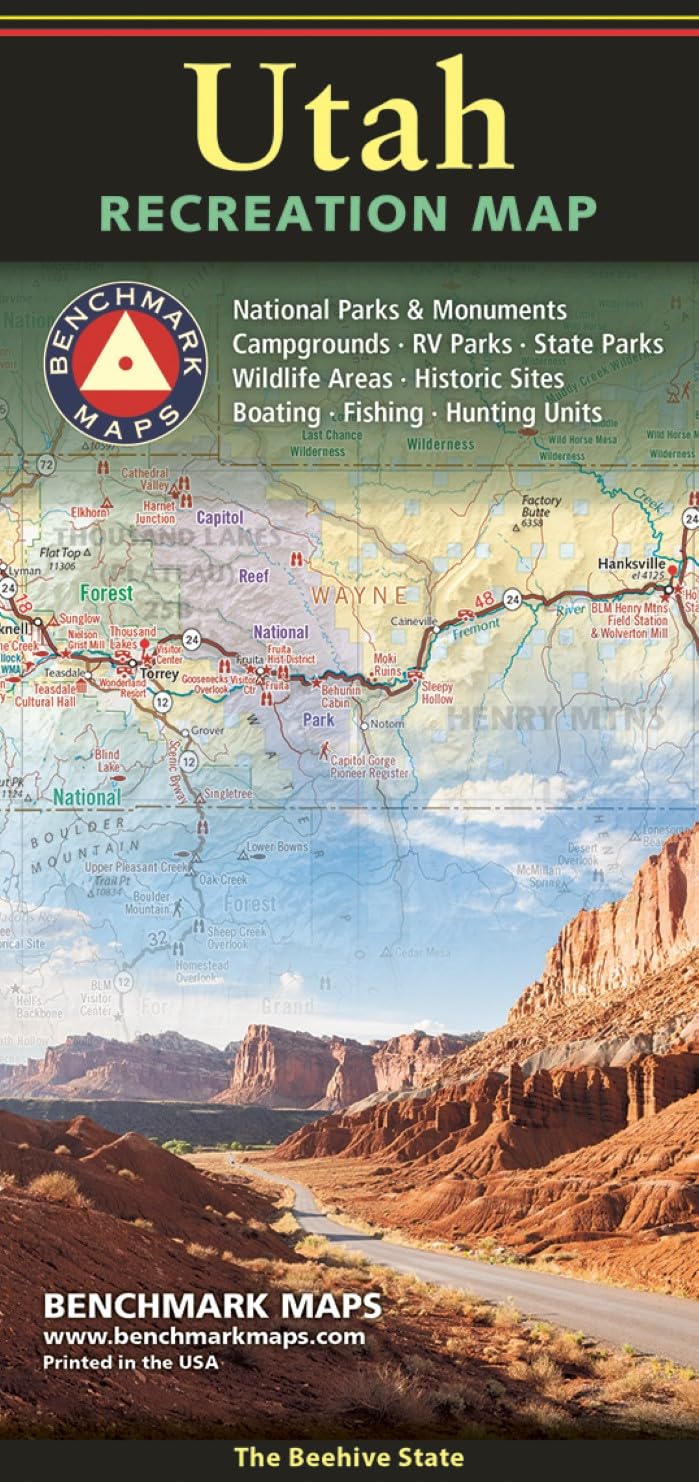 Utah Recreation Map: National Parks, Moneuments, Campgrounds, RV Parks ...