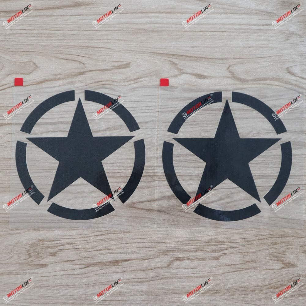 Amazon.com - (2) 6'' Army Star WW2 Decal Sticker Car Vinyl fit for Jeep ...