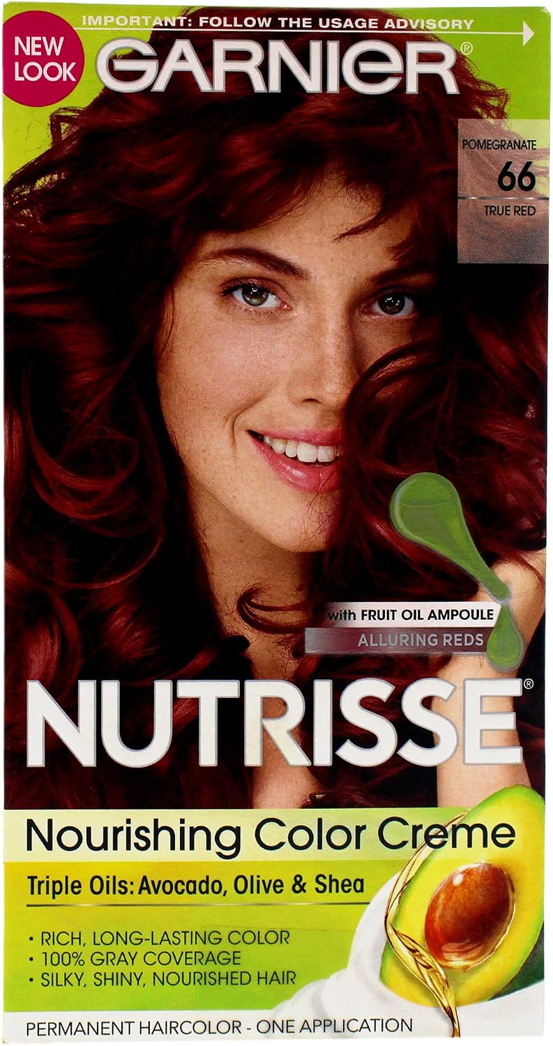 Amazon.com : Garnier Nutrisse Nourishing Color Creme, True Red [66] 1 ...