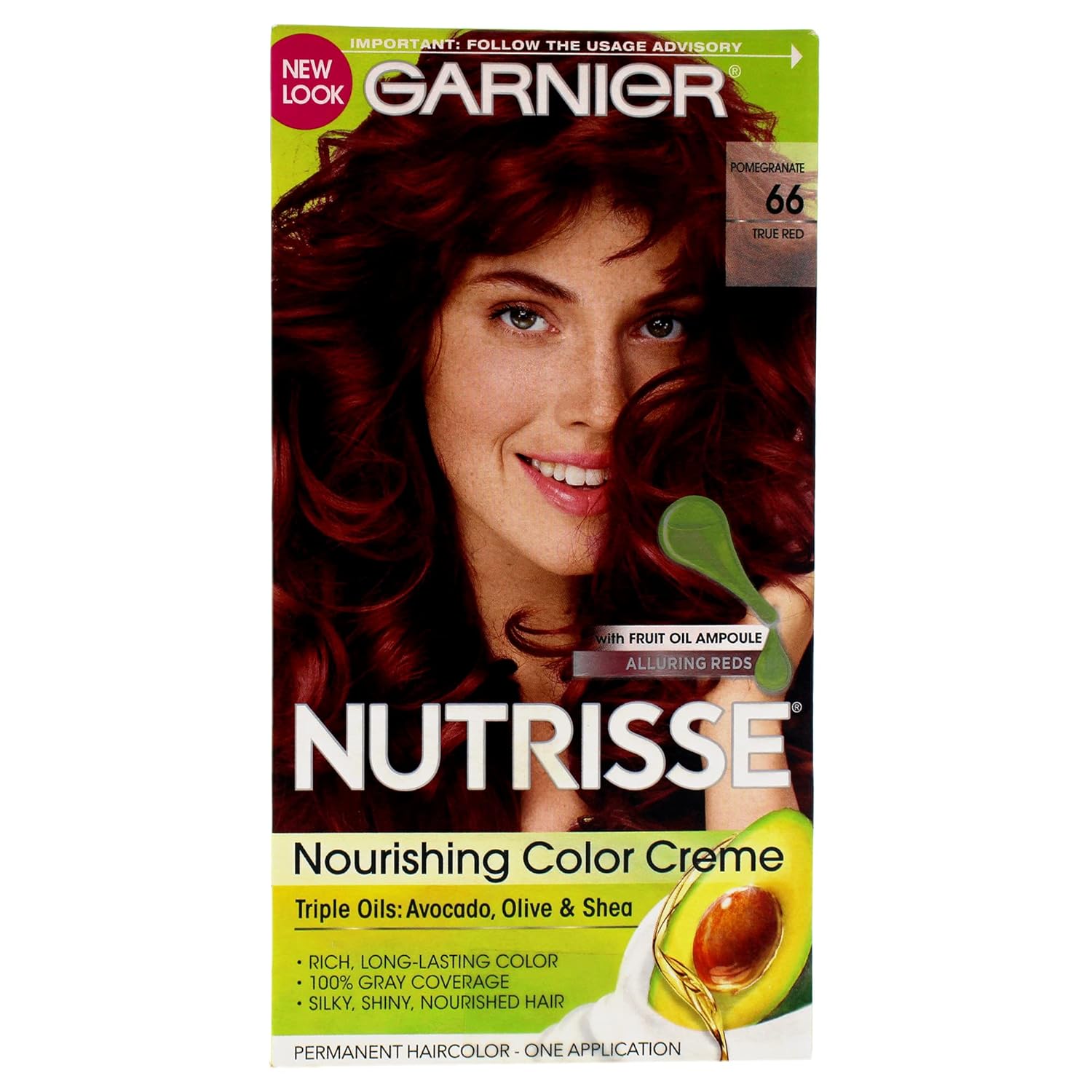 Amazon.com : Garnier Nutrisse Nourishing Color Creme, True Red [66] 1 ...