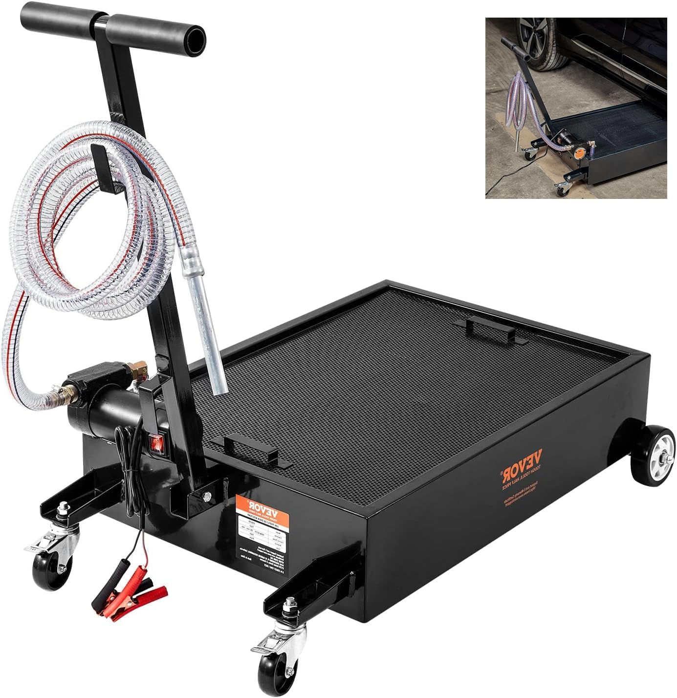 Amazon.com: VEVOR Oil Drain Pan, 20 Gallon Low Profile Oil Drain Pan ...