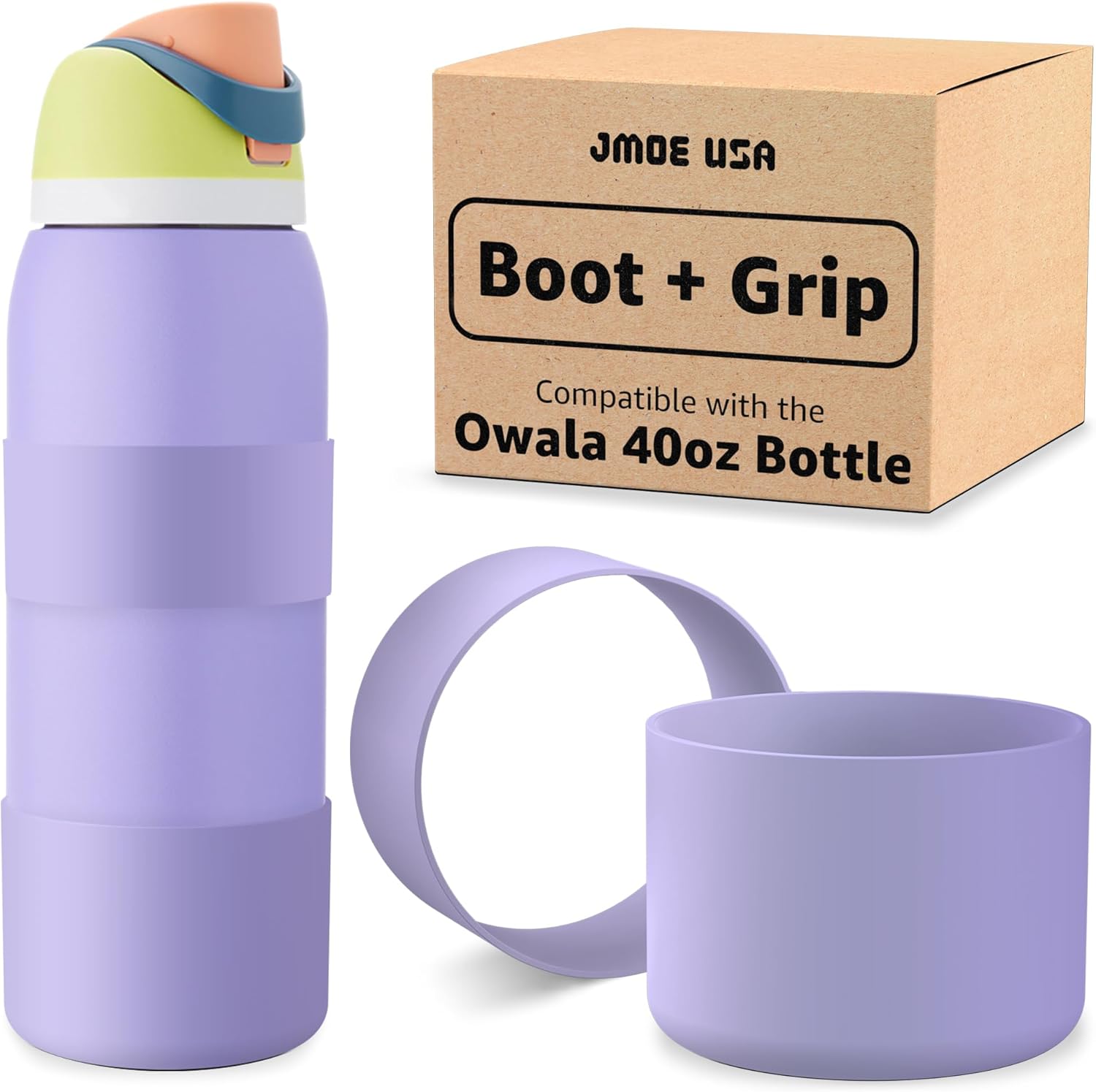 Amazon.com: Jmoe USA Silicone Boot Sleeve + Hand Grip for Owala 40oz ...