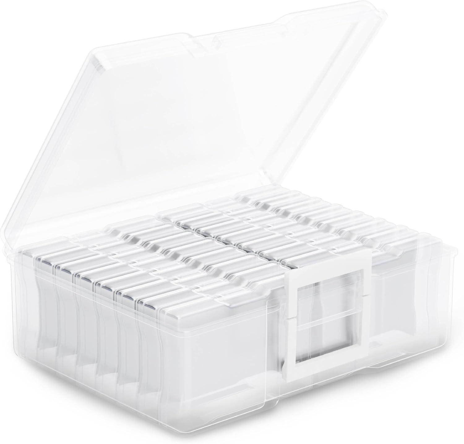 HEFTMAN 4 x 6 Photo Storage Boxes - Clear Photo Storage Box with 16 ...