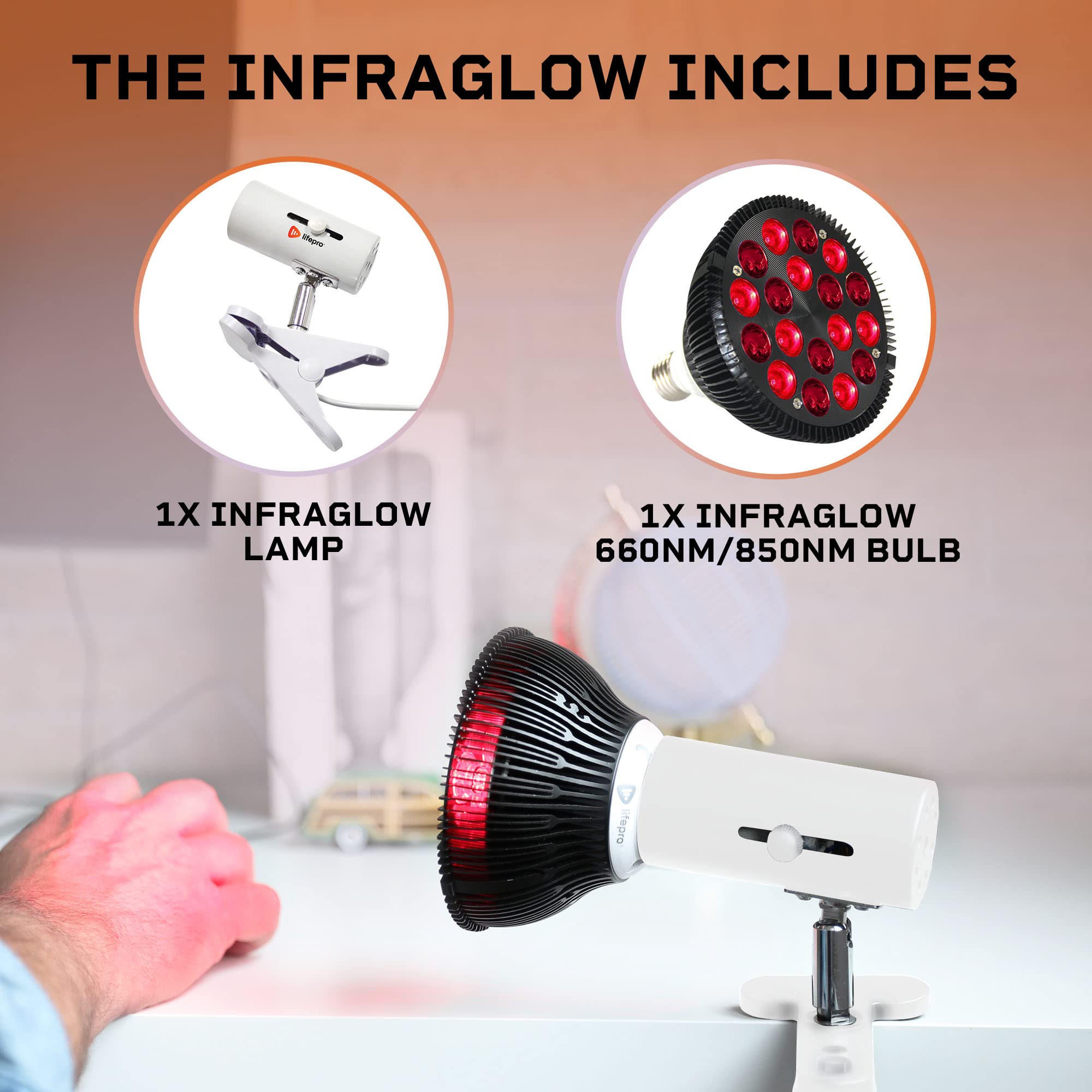 InfraGlow NIR & Red Light Therapy Lamp - Infrared Red Light Therapy ...