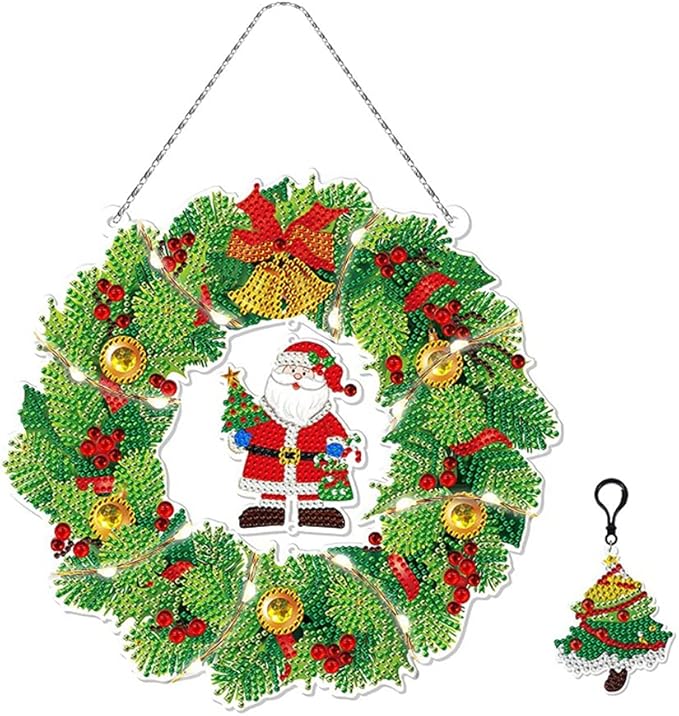 Amazon.com: LUSandy 5D DIY Christmas Santa Claus Diamond Art Painting ...