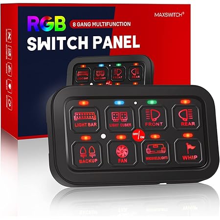Amazon.com: Auxbeam Switch Panel Sticker for 6/8 Gang Switch Panel ...