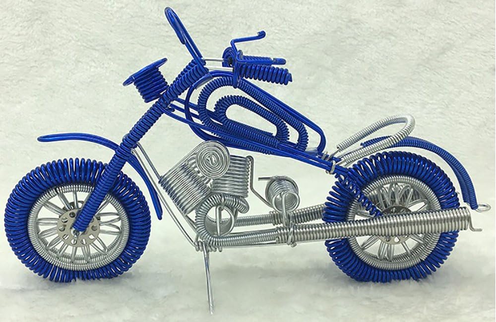 Amazon.com: Creative Gifts Enameled Wire Knit Motorcycle Model (Royal ...