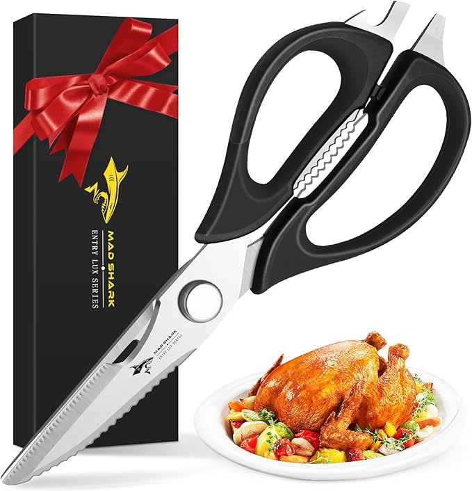 Amazon.com: MAD SHARK Kitchen Scissors All Purpose Kitchen Shears Come ...