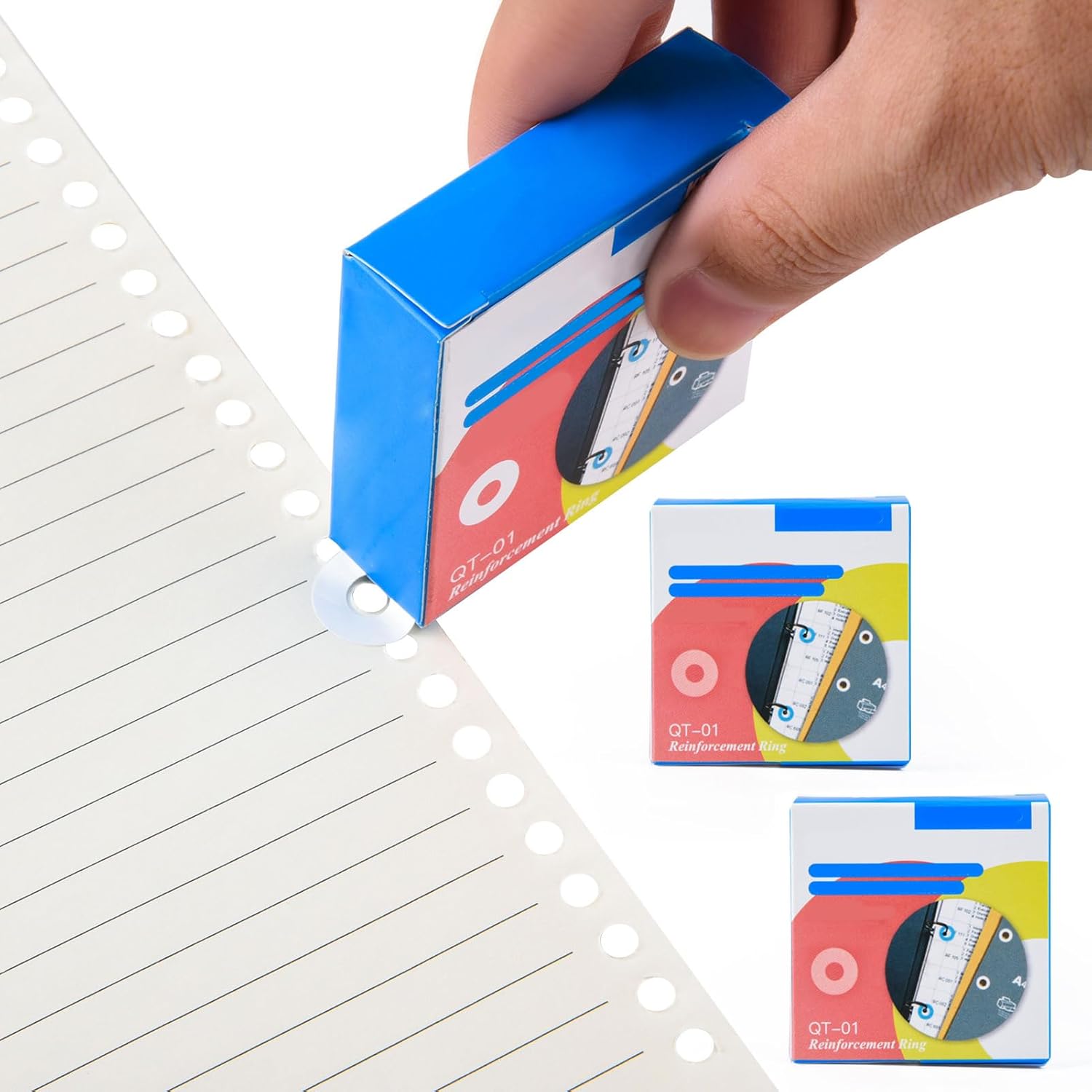 FANTESI 500 Pack Hole Reinforcement Ring Labels Stickers, Waterproof ...