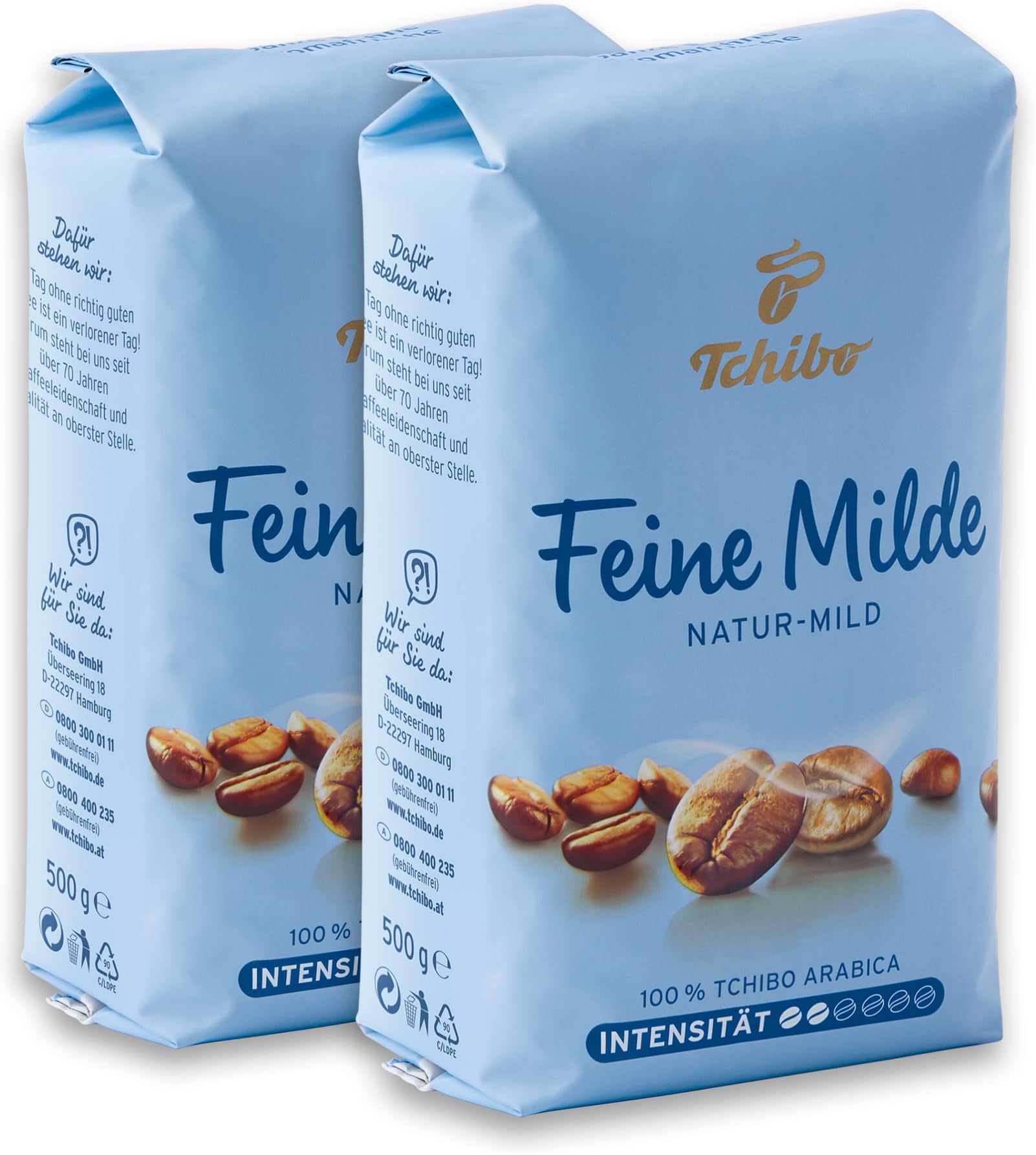 Amazon.com : Tchibo Whole Bean Coffee – Feine Milde – Light Roast ...