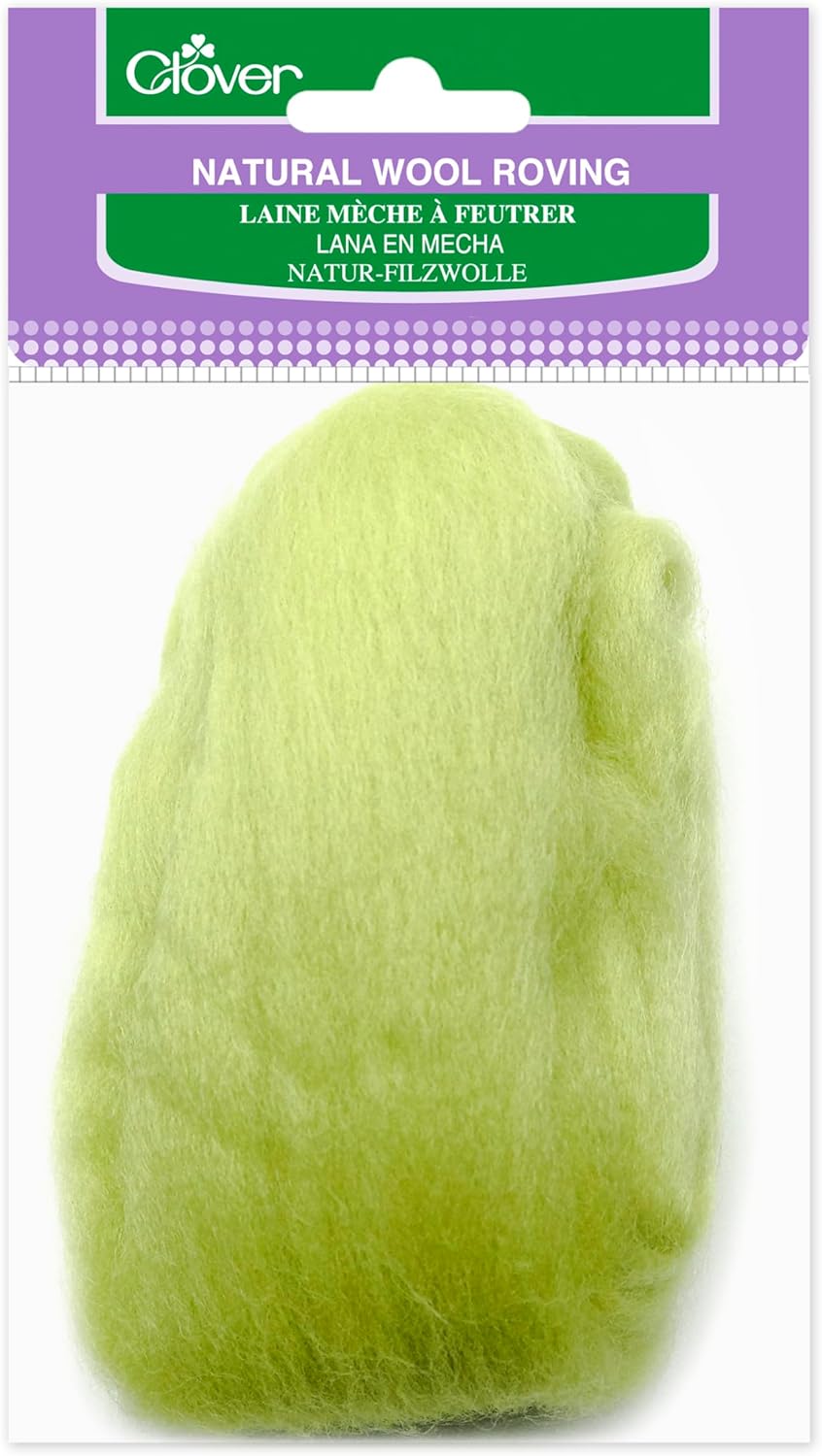 Clover Natural Wool Roving: Lime Green20gm, Green, 20 : Amazon.co.uk ...