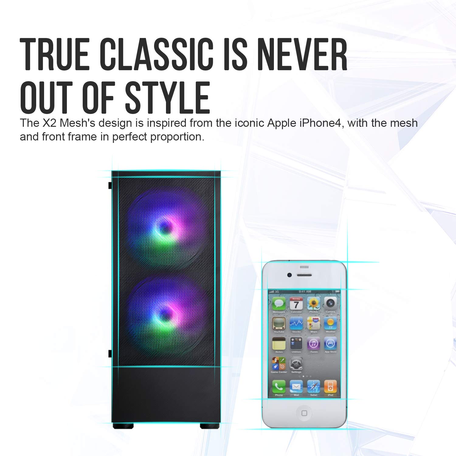 Buy Montech X2 MESH Black - Compact ATX Mid Tower Case, Fine Mesh Front ...