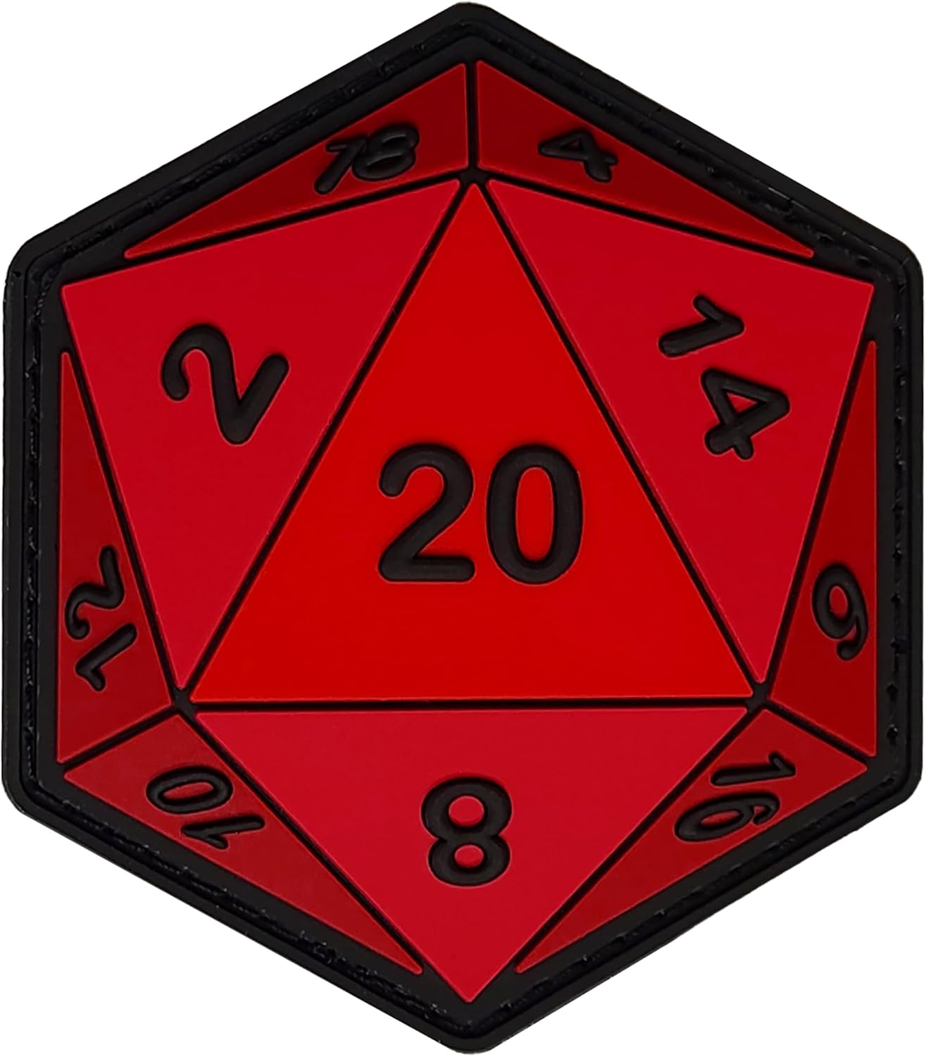 Amazon.com: D20 Dice PVC Morale Patch - Red - Funny Morale, Tactical ...