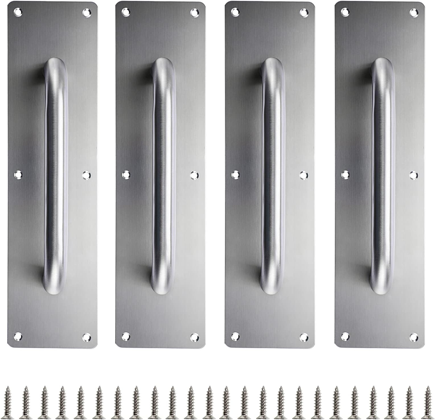 Amazon.com: WANLIAN 2Pcs Pull Push Door Plate Handle 8inch Stainless ...