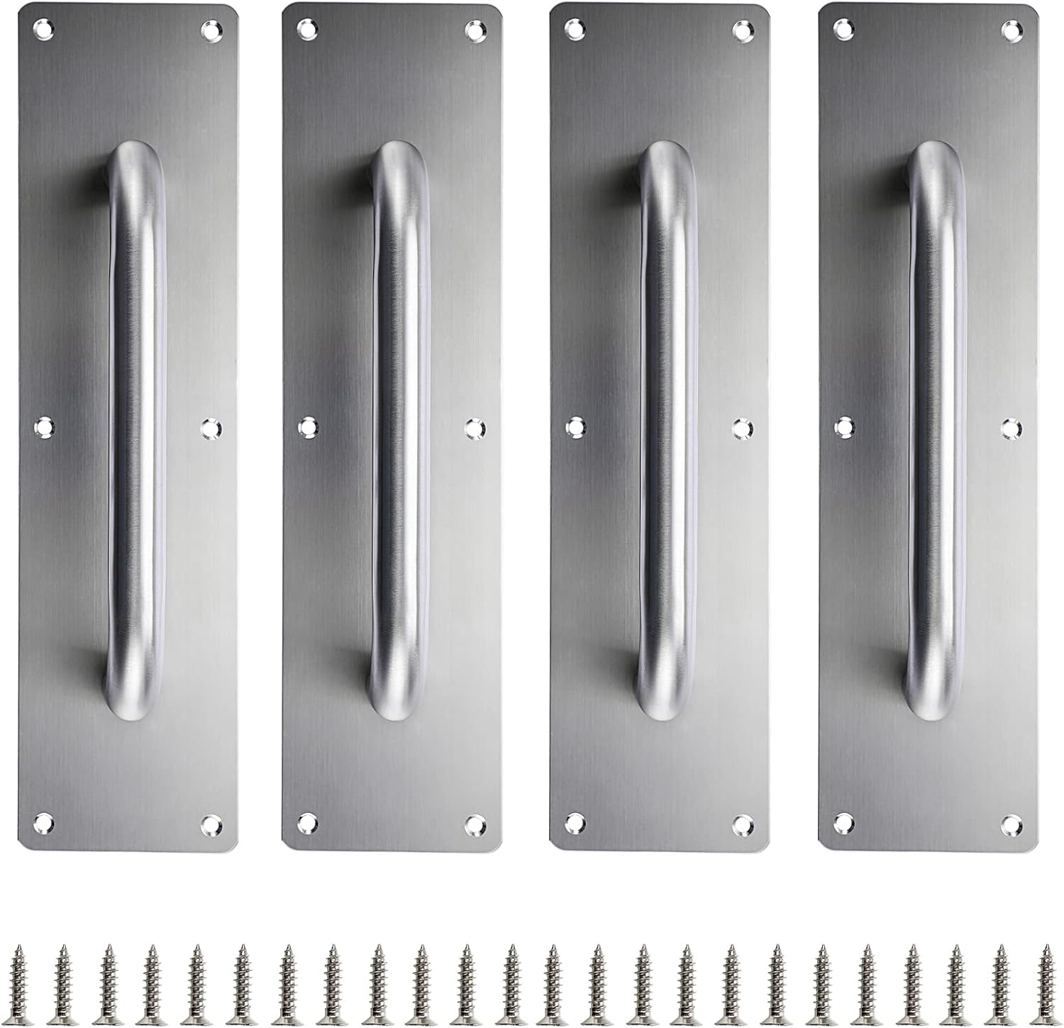Sumnacon 4PCS Stainess Steel Door Push Plates,Sturdy Door Handle Plates ...
