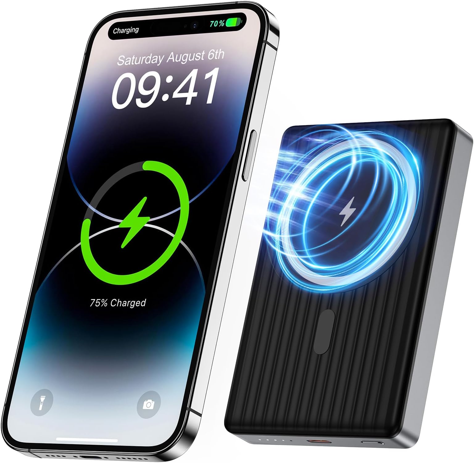 Amazon.com: Wireless Portable Charger Magnetic Power Bank for Samsung ...