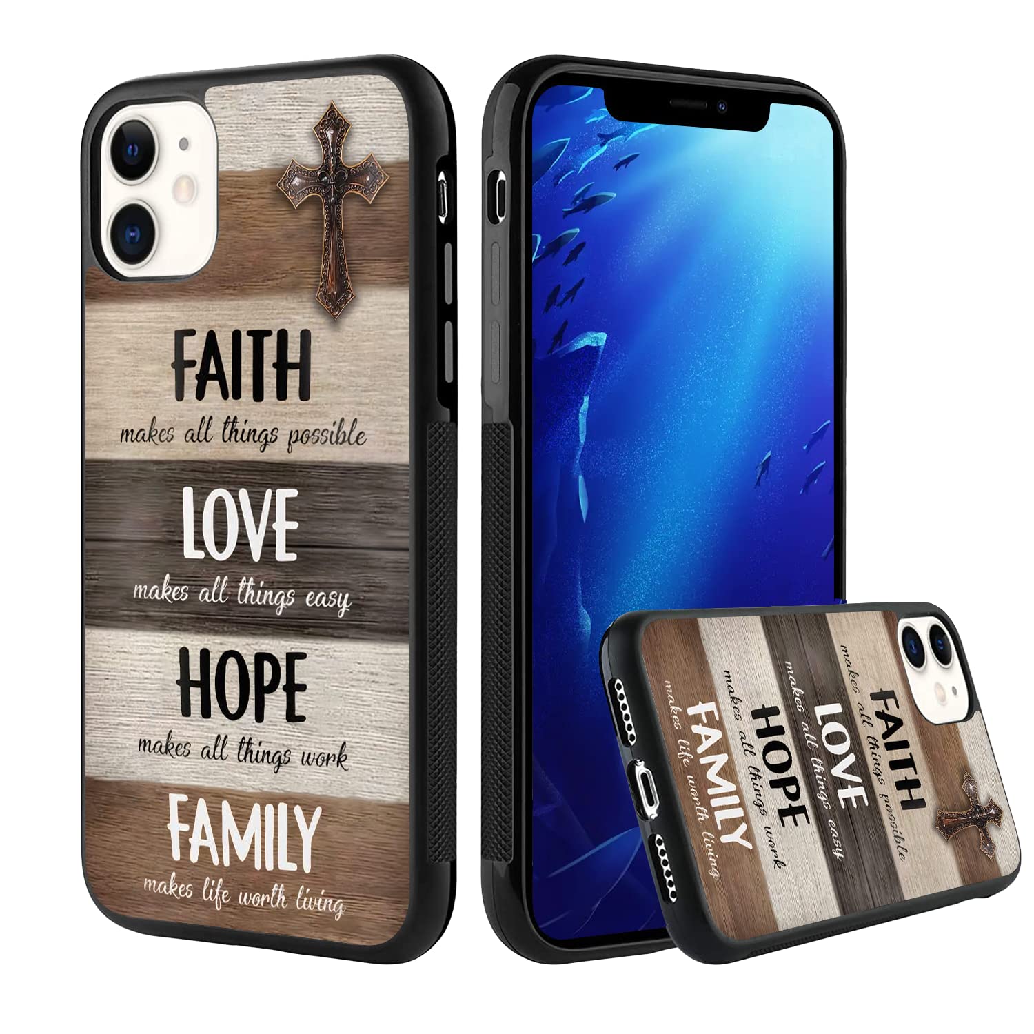 Amazon.com: Christian Faith Hope Love Family Bible Verse Phone case for ...