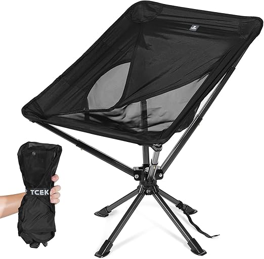 Amazon.com: TCEK Portable Chair - Outdoor Swivel Camping Chair, Setup ...