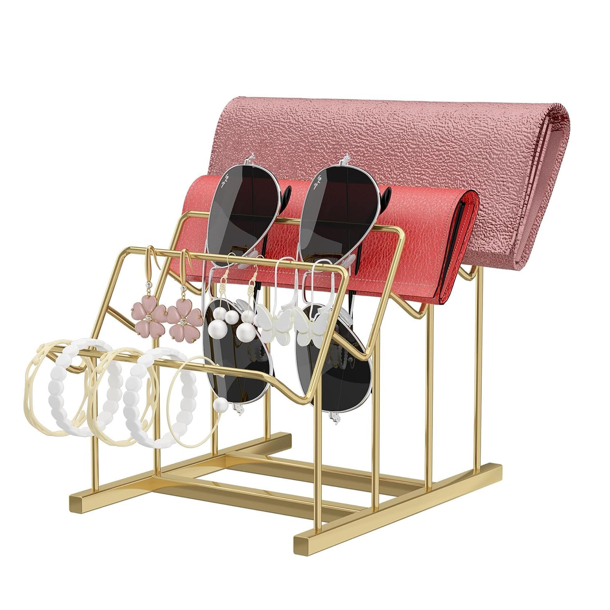 Snapklik.com : MYOYAY 4 Steps Clutch Purse Display Rack Metal Wallet ...