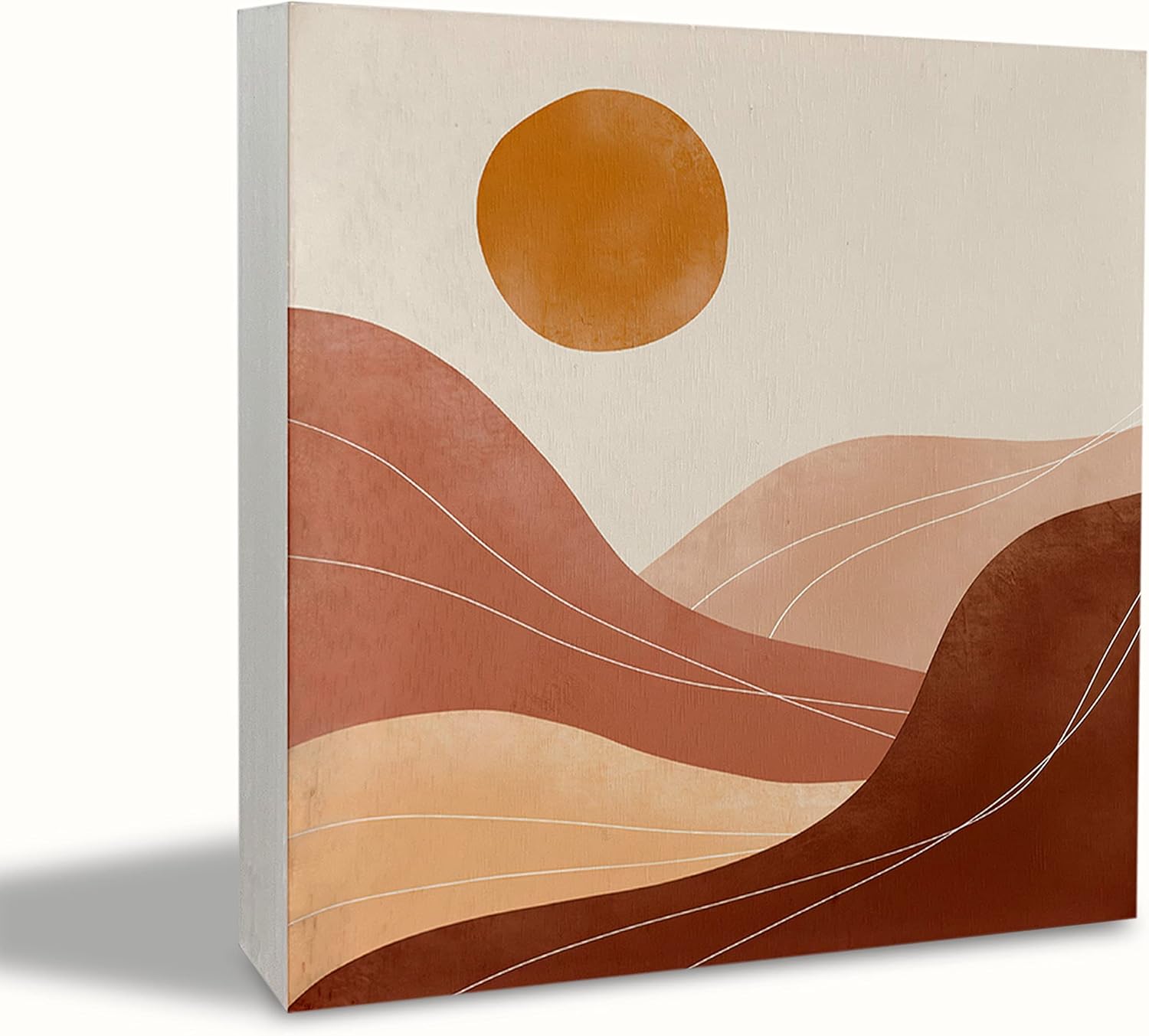 Amazon.com: KEUSPI Boho Desk Decor,Abstract Boho Sun Sunset Desert ...