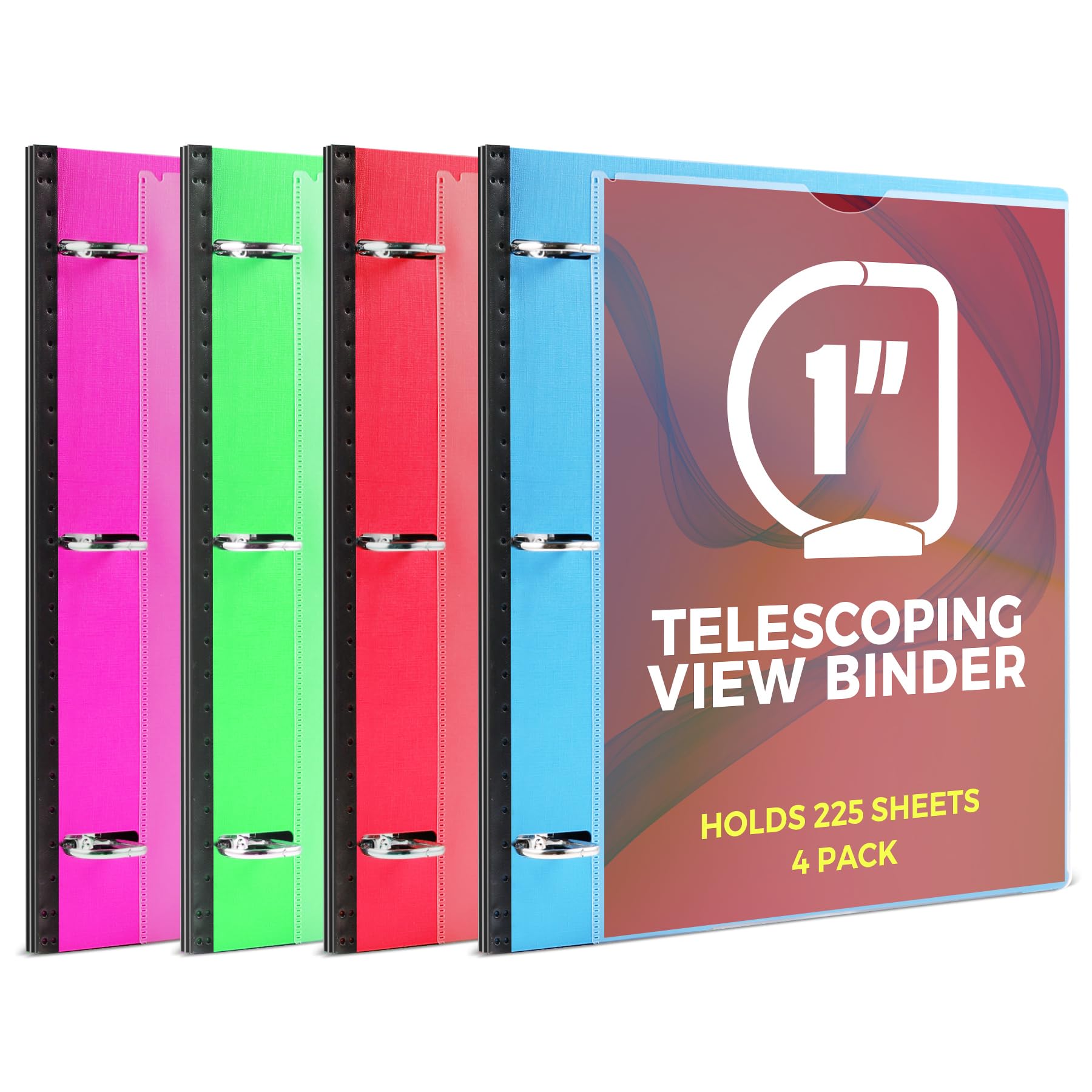 Amazon.com : MAKHISTORY 1 Inch Telescoping 3 Ring Binder-4PCS, Flexible ...