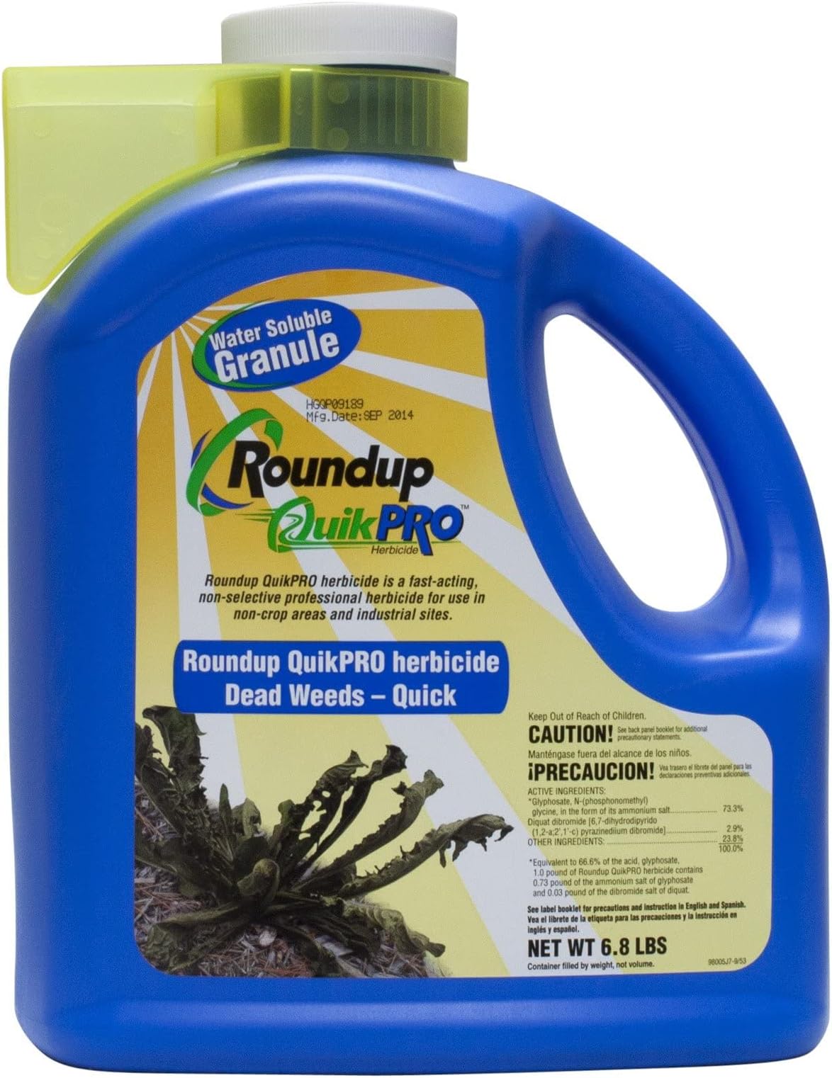 Amazon.com : Roundup Quikpro Weed Killer Herbicide 73.3% 1 Packet Per ...