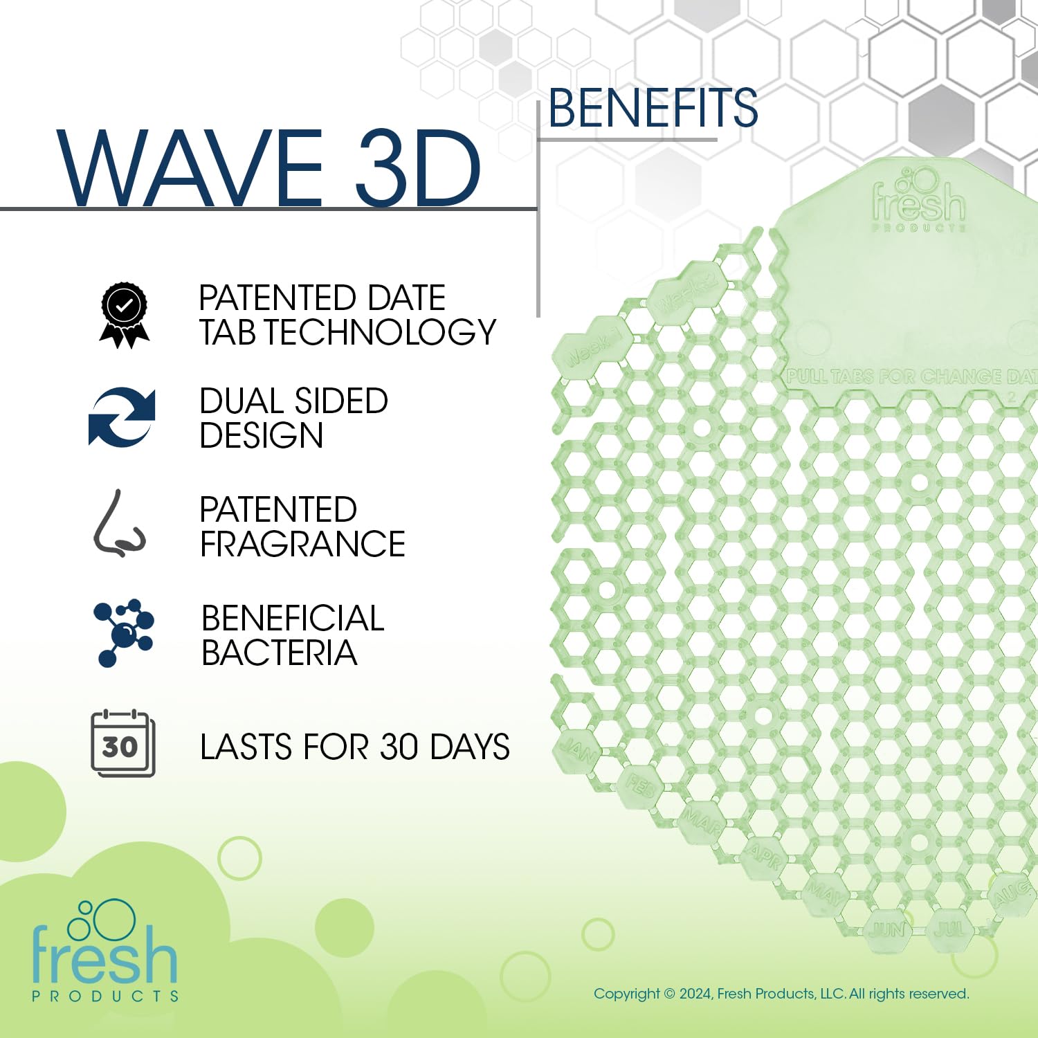Snapklik.com : Wave 3D Urinal Screen Virtually Eliminates Urine Splash ...