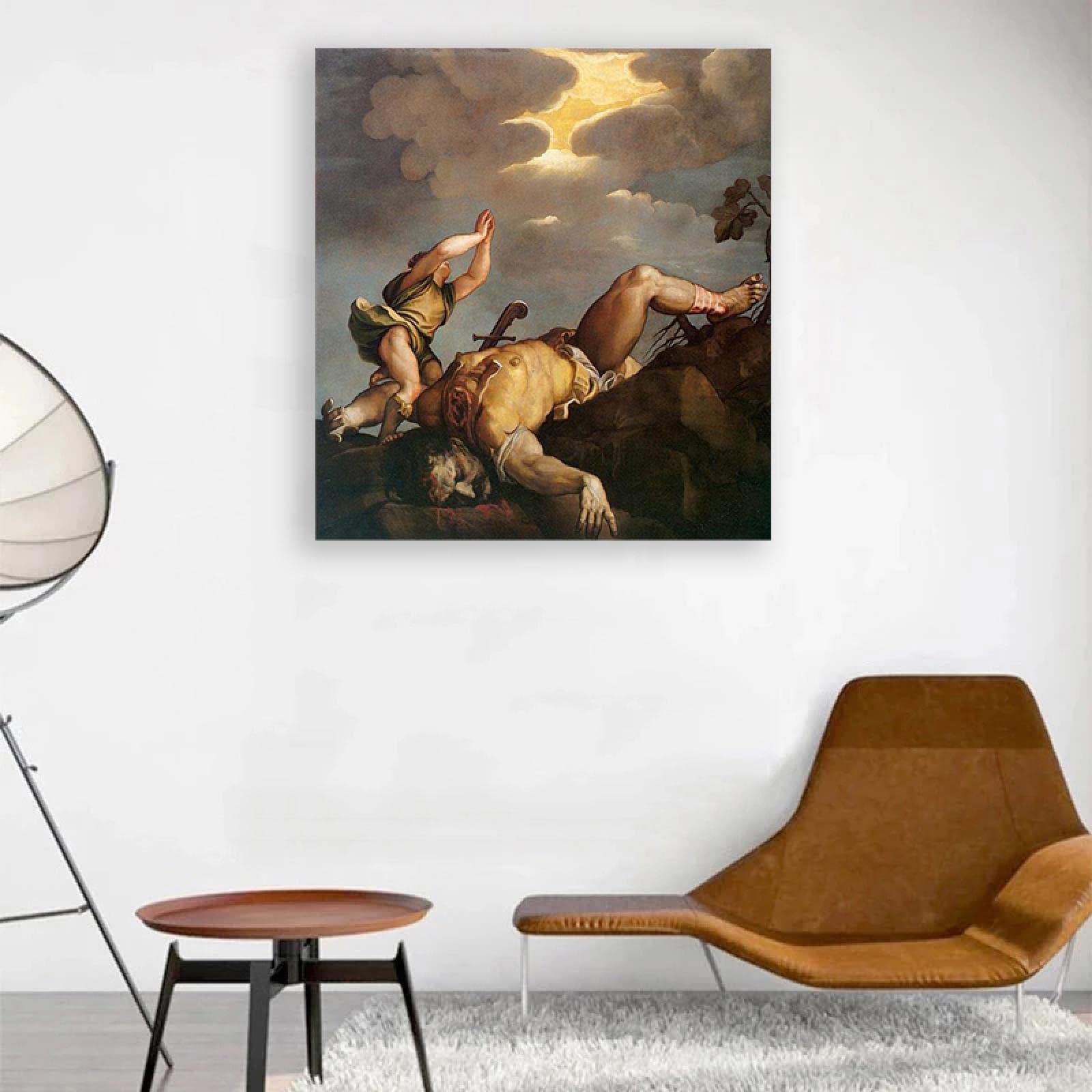 David And Goliath Titian David With The Head Of Goliath And Two