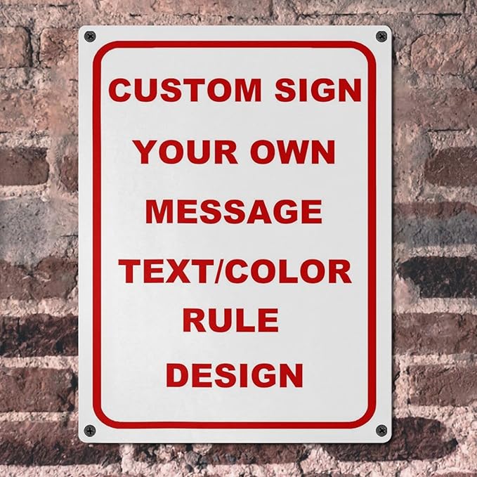 Amazon.com : Custom Metal Sign Customized Signs Outdoor Personalized ...
