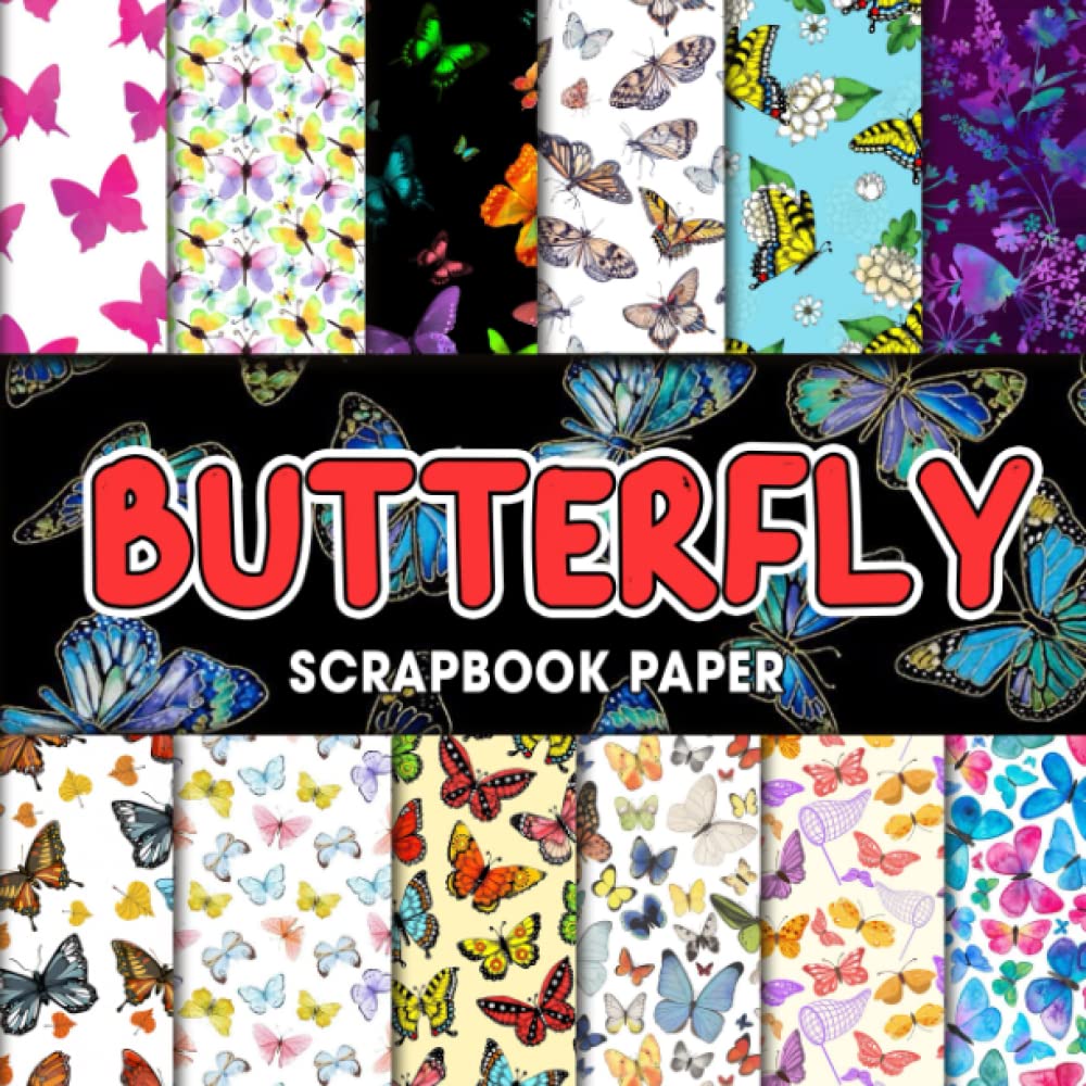 Butterfly Scrapbook Paper: Tiny Animals Themed Scrapbooking, Junk ...