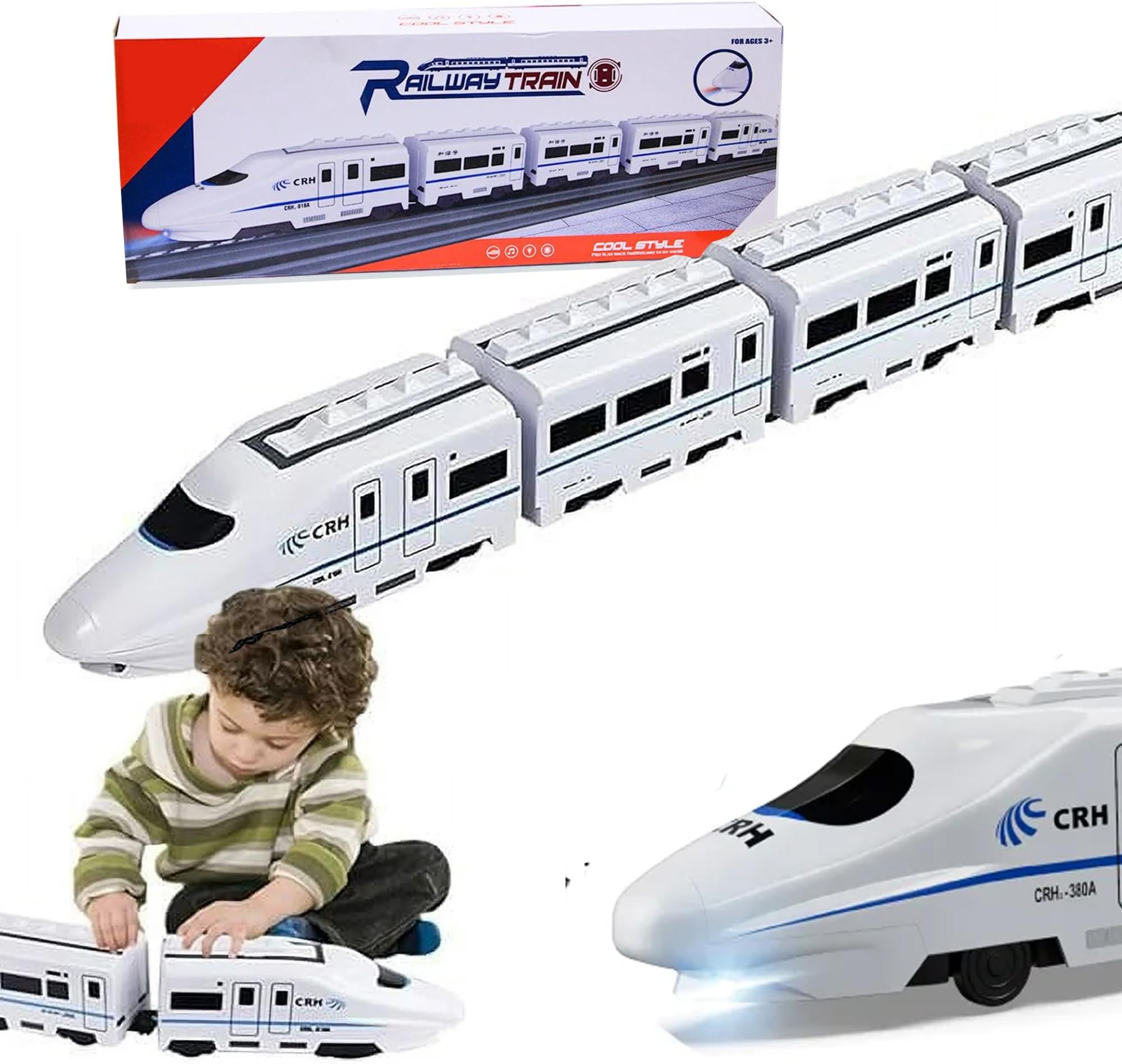 Buy Kidology High-Speed Bullet Train Toy – CRH Railway Train Set for ...