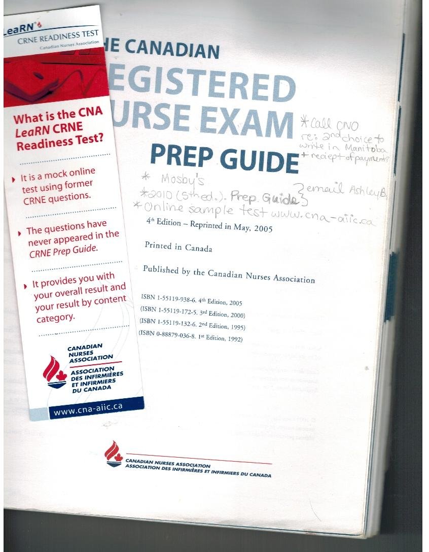 Canadian Registered Nurse Exam Prep Guide: Candadian Nurses Association: Amazon.com: Books