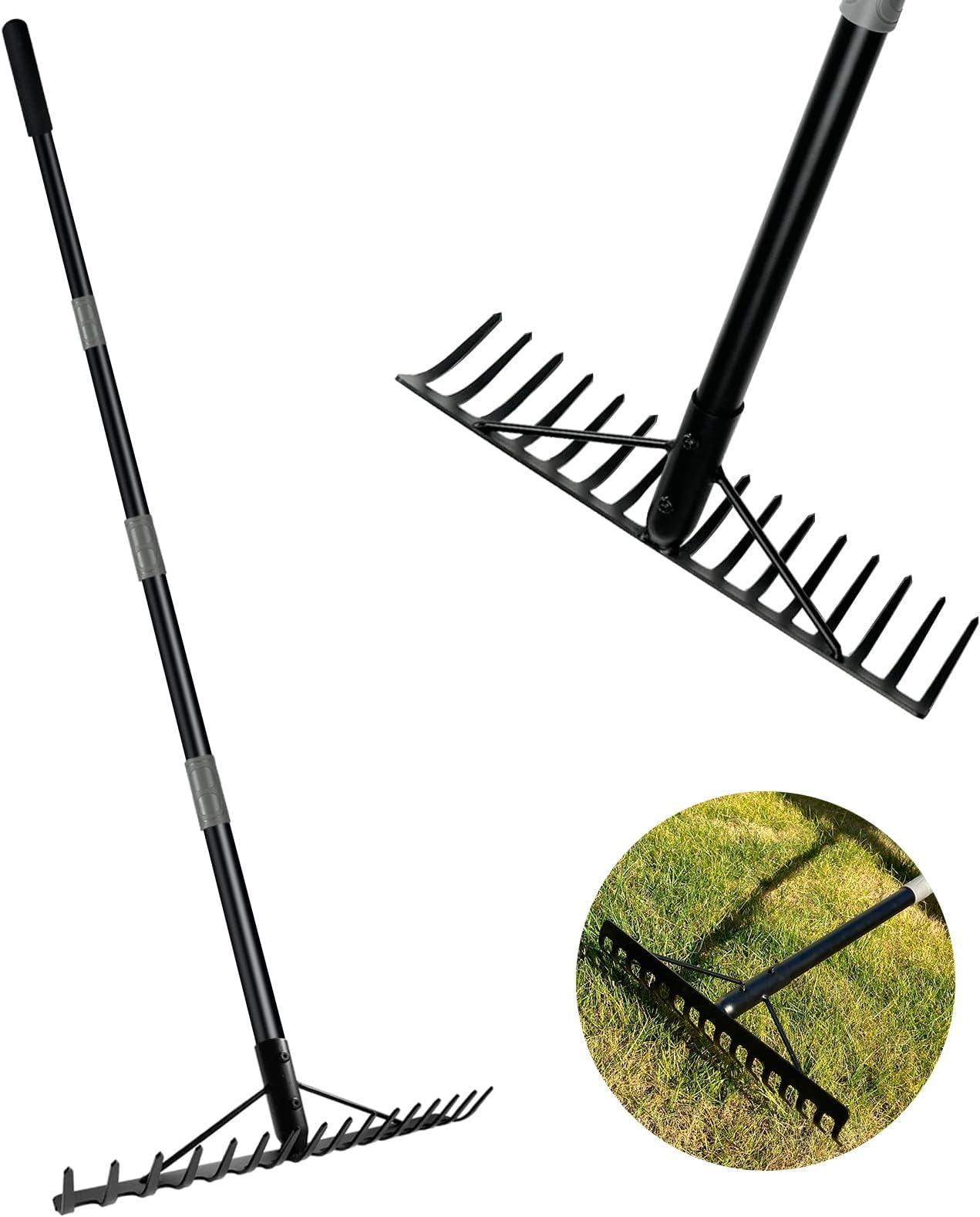 Amazon.com : BULLY TOOLS 92309 12-Gauge 16-Inch Bow Rake with ...
