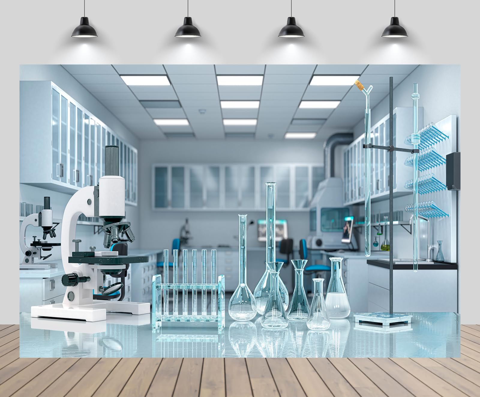 Amazon.com : CHNYWORK 7ftx5ft Science Lab Backdrop Chemistry Lab ...