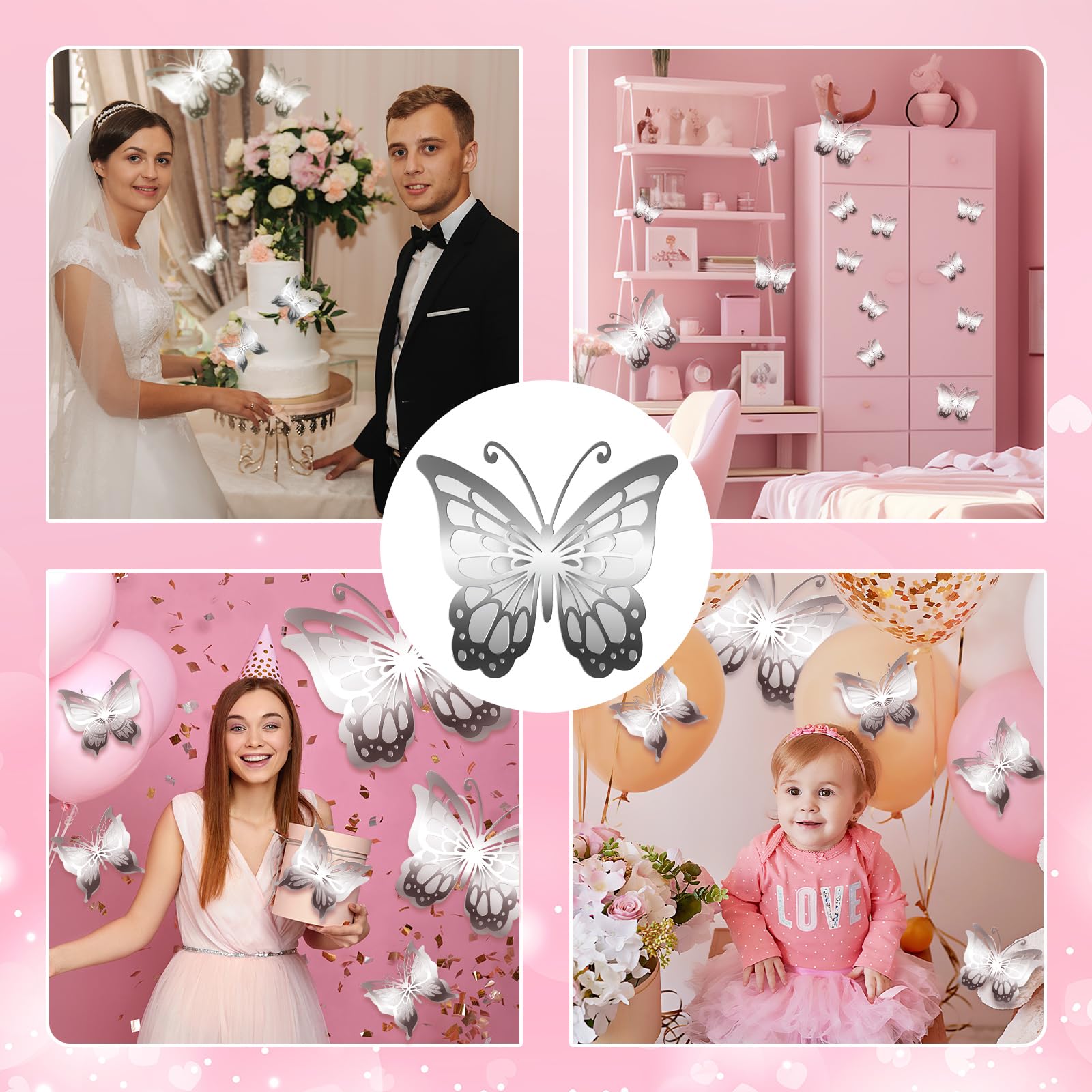 Snapklik.com : Kigeli 20 Pcs Butterfly Party Decorations Large ...