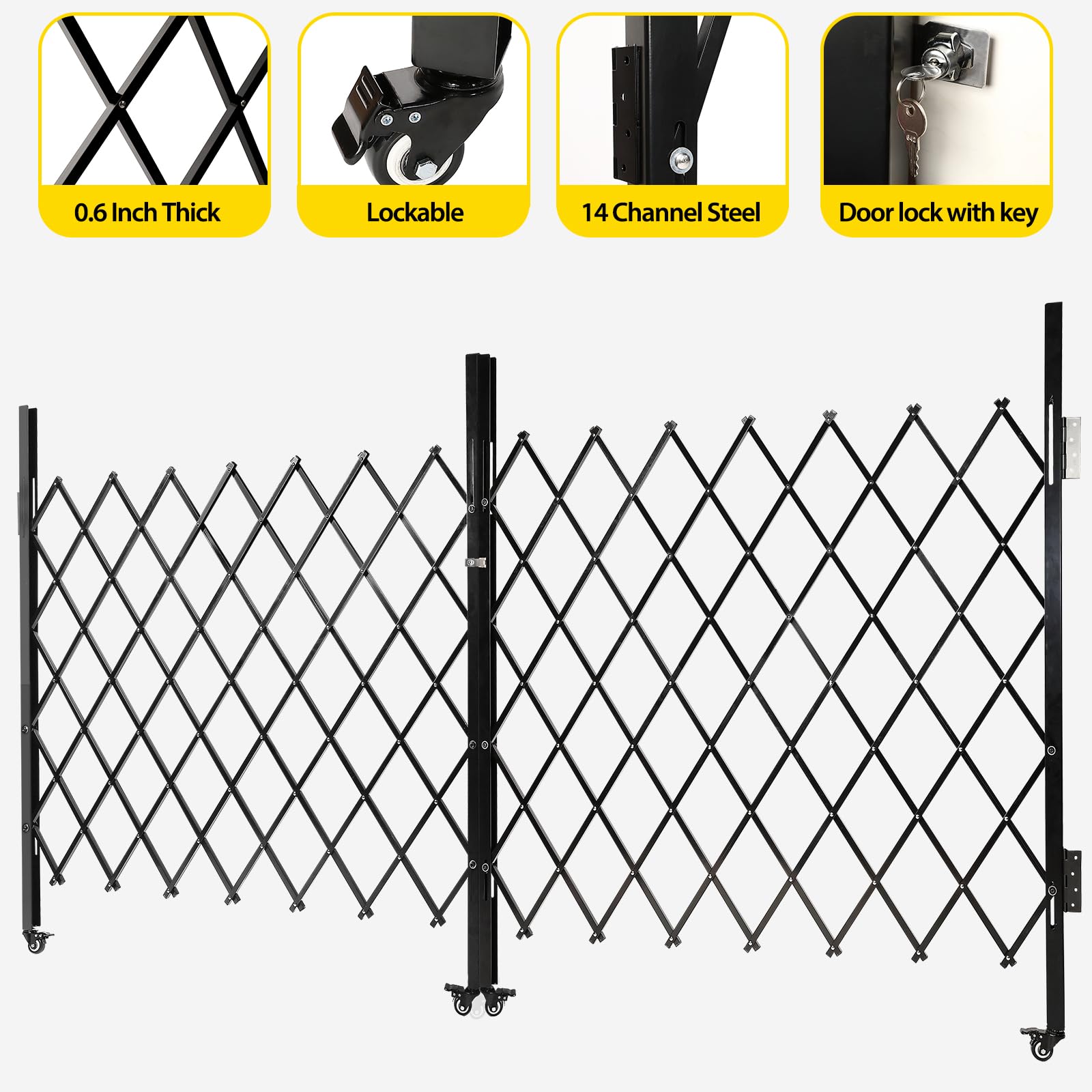 Snapklik.com : Dearlomum Double Folding Security Gate, 78" H X 144" W ...