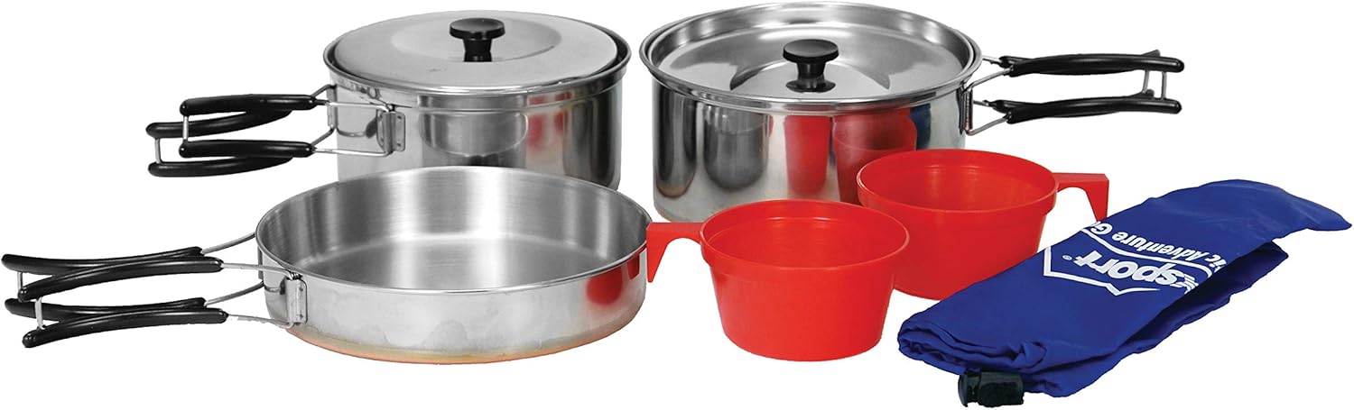 Amazon.com : Texsport Stainless Steel Copper Bottom Outdoor Camping ...