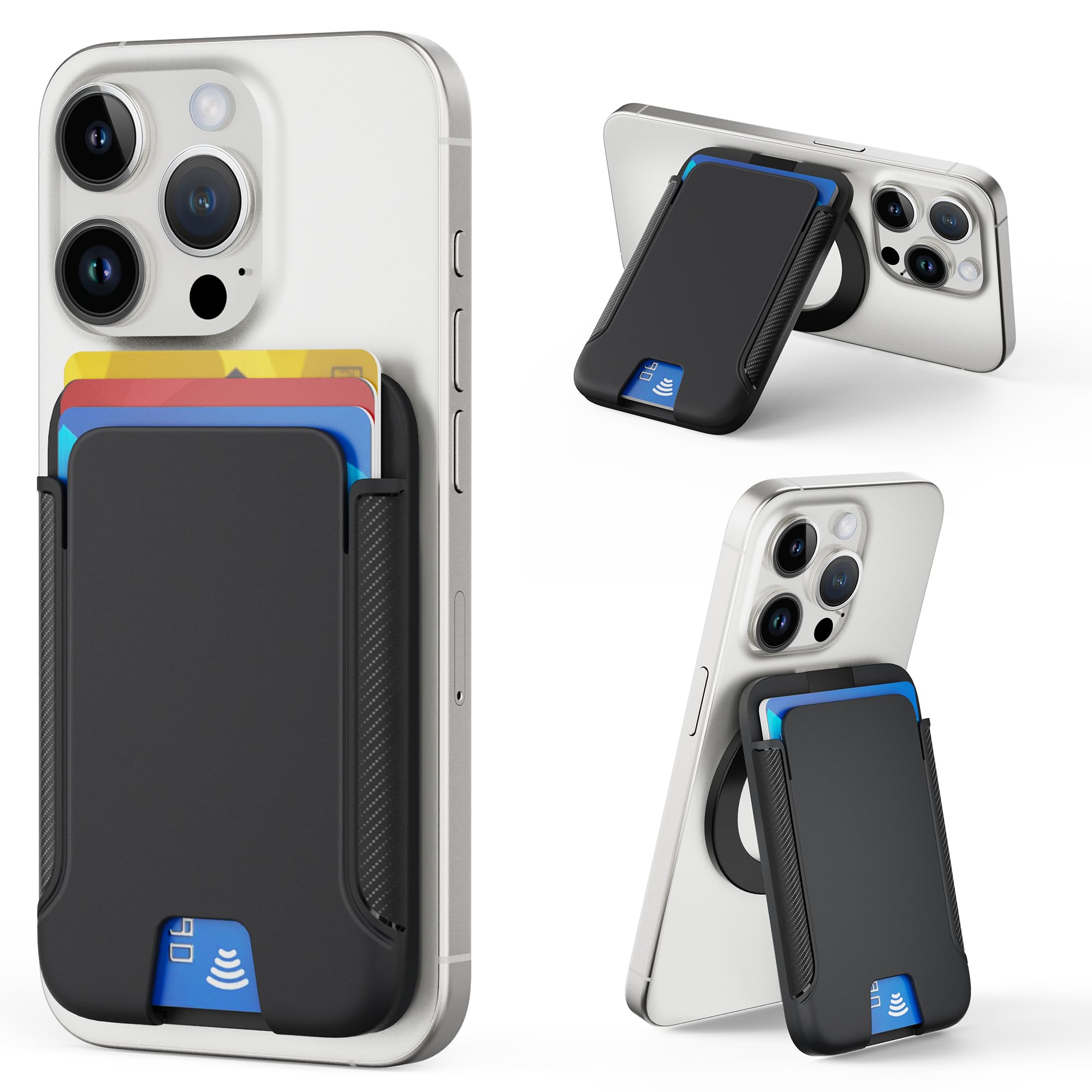 Amazon.com: SHANSHUI Magnetic Phone Wallet Compatible with Magsafe, Phone Wallet Plastic ...