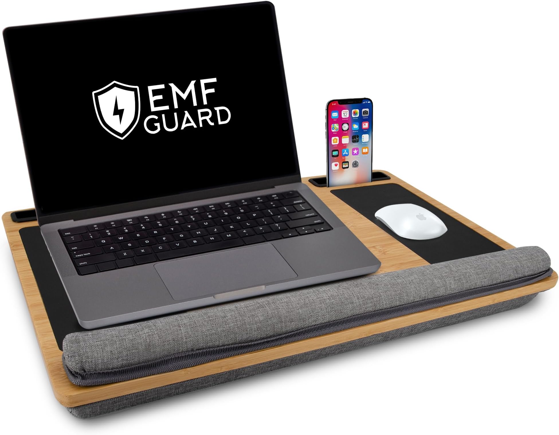 Amazon.com: EMF Guard Faraday Lap Desk for Laptop - Natural Bamboo ...