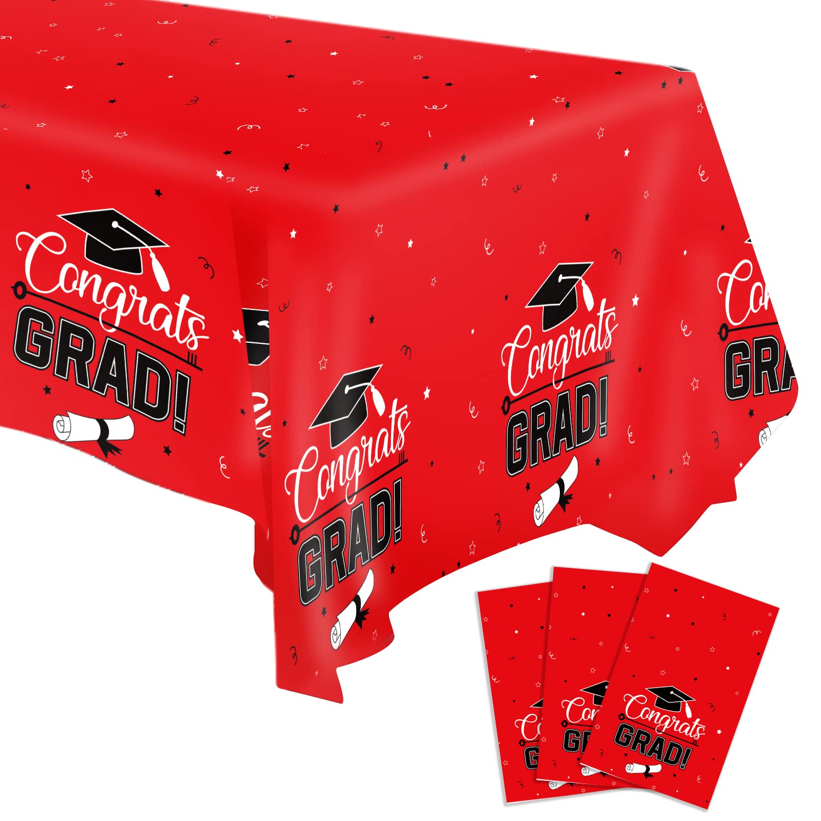 Amazon.com: SANBADA 3 Pieces Graduation Tablecloth, 2024 Graduation ...