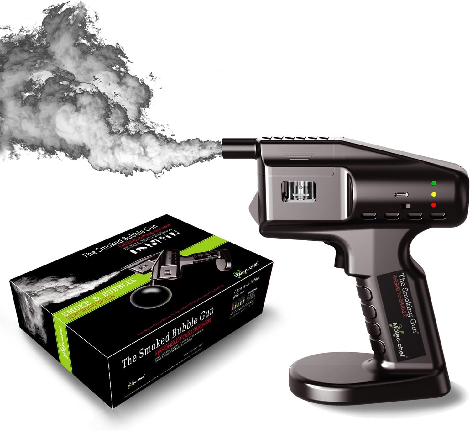 USB Powered Smoke Infuser Gun, Bubble Gun Kit for Cocktail Smoker ...