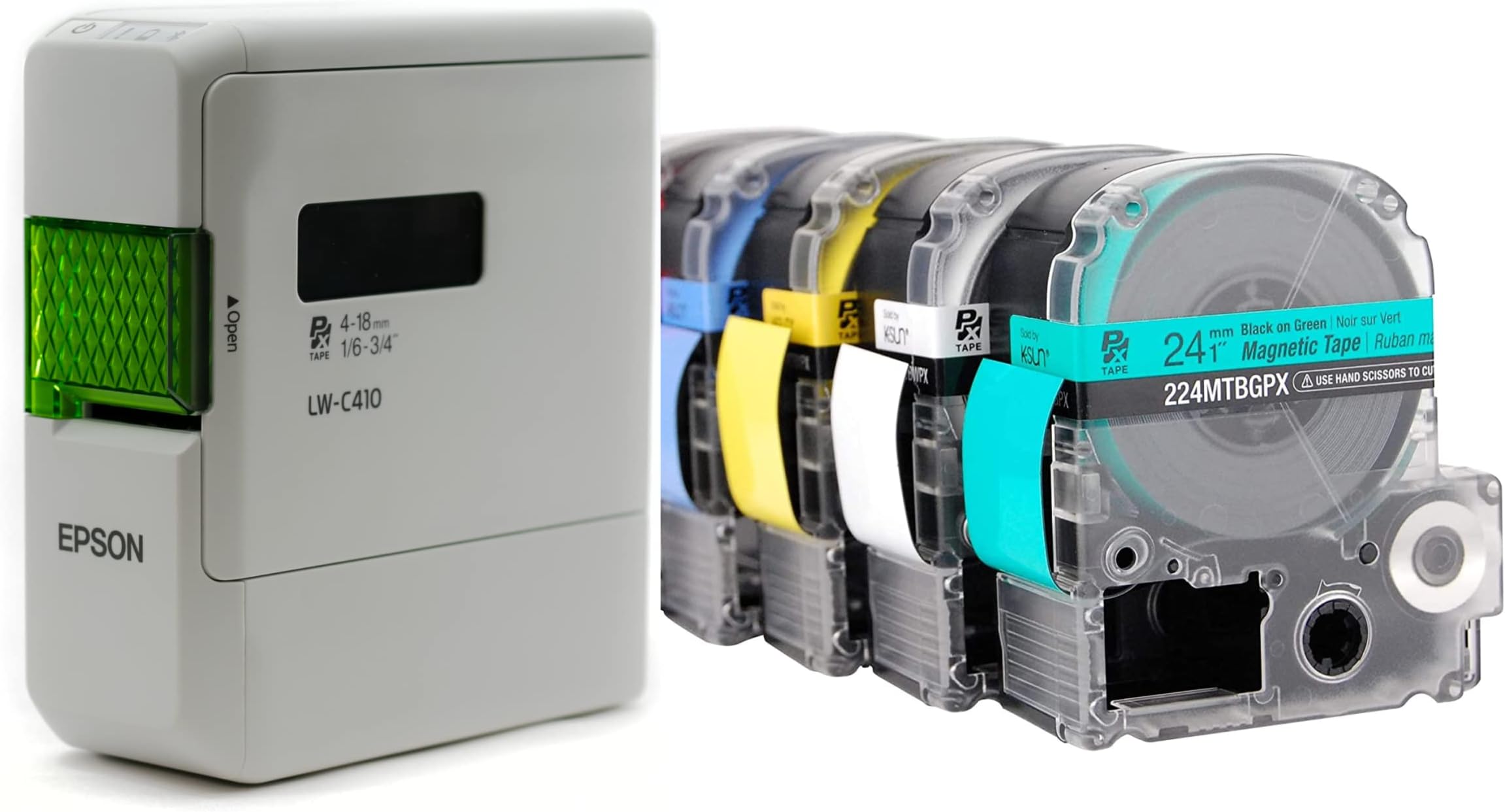 Amazon.com : LABELWORKS Epson Movable Magnet Bundle - LW-C410PX Label ...