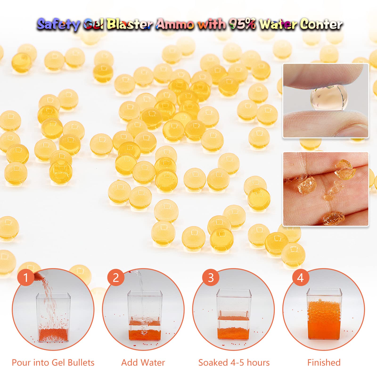 DoPulos Gel Gun Blaster - Gel Ball Blaster with 10,000 Gel Balls ...