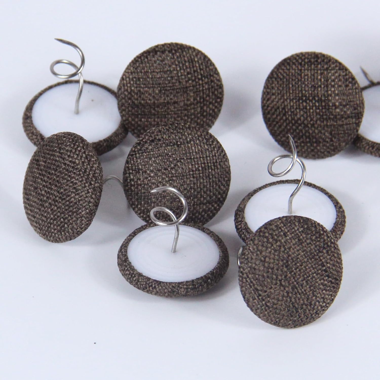 Amazon.com - 12 Colors Fabric Covered Button Twist Pins Dust Ruffle ...