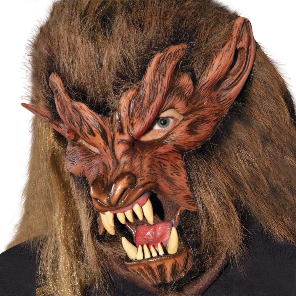 Amazon.com: Zagone Studios Llc Men's Lone Wolf Werewolf Mask ...