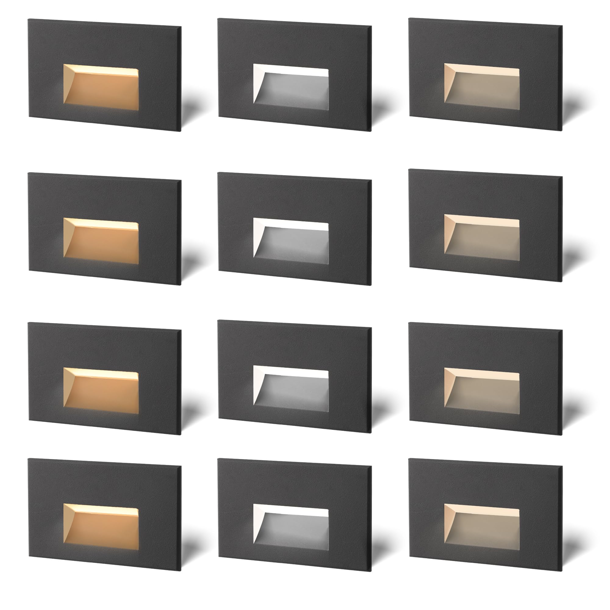 AXOTEXE 12-Pack Step Lights Outdoor Indoor LED Stair Lights, 12V Low ...